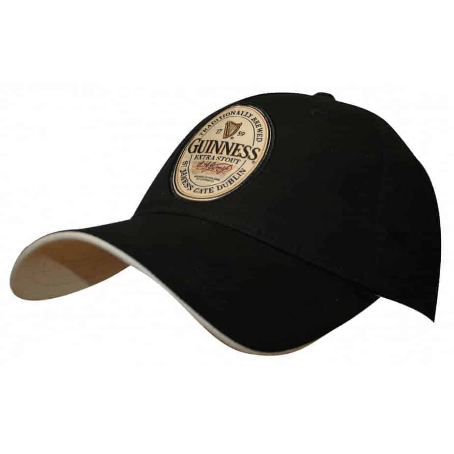 Guinness Embroidered Label Patch Baseball Cap – Black – Celtic Clothing ...