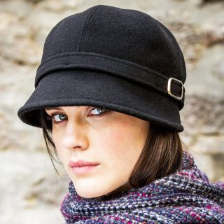 Ladies 1920's Black Flapper Hat