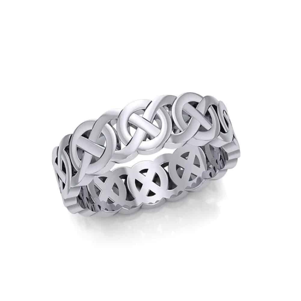 Celtic Knotwork Sterling Silver Ring – Celtic Clothing Company
