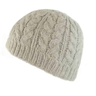 Irish Wool Beanie For Women – Oatmeal – Celtic Clothing Company