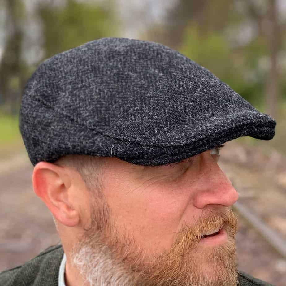 Traditional Irish Touring Cap – Dark Gray Herringbone – Celtic Clothing ...
