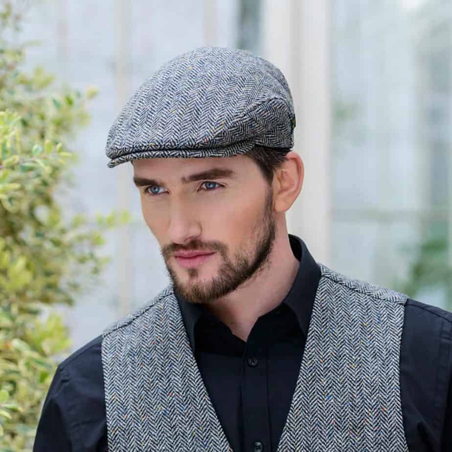 Ivy Trinity Cap – Gray Herringbone – Celtic Clothing Company