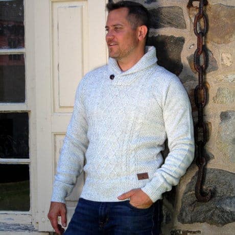 Irish Sweater Killarney Style – Winter White – Celtic Clothing Company