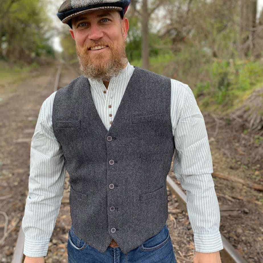 Tweed Vest for Men – Gray – Celtic Clothing Company