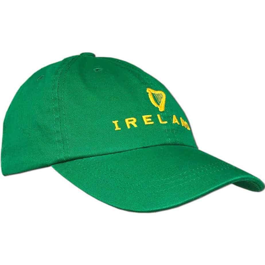 Irish Baseball Cap – Embroidered Harp Logo – Green – Celtic Clothing ...