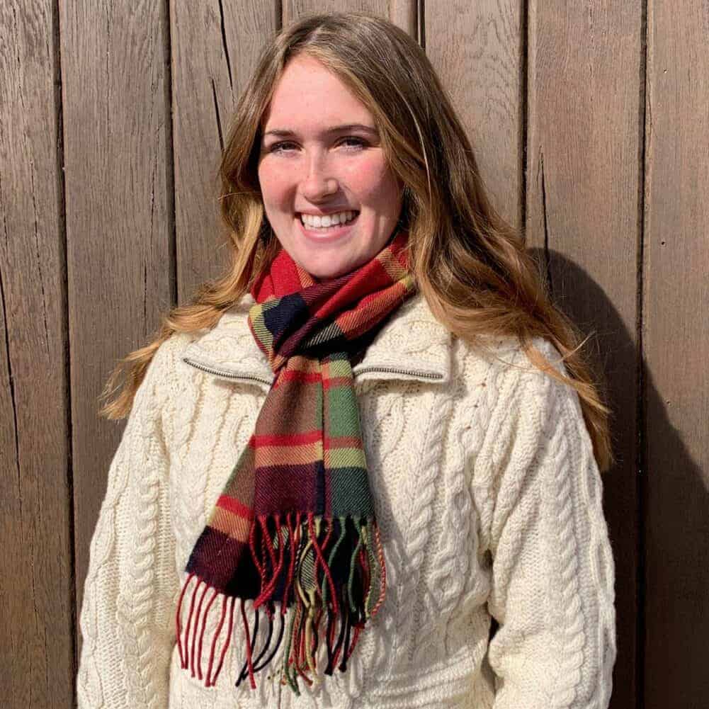 Super Soft Irish Merino Scarf – Red/Green/Black – Celtic Clothing Company