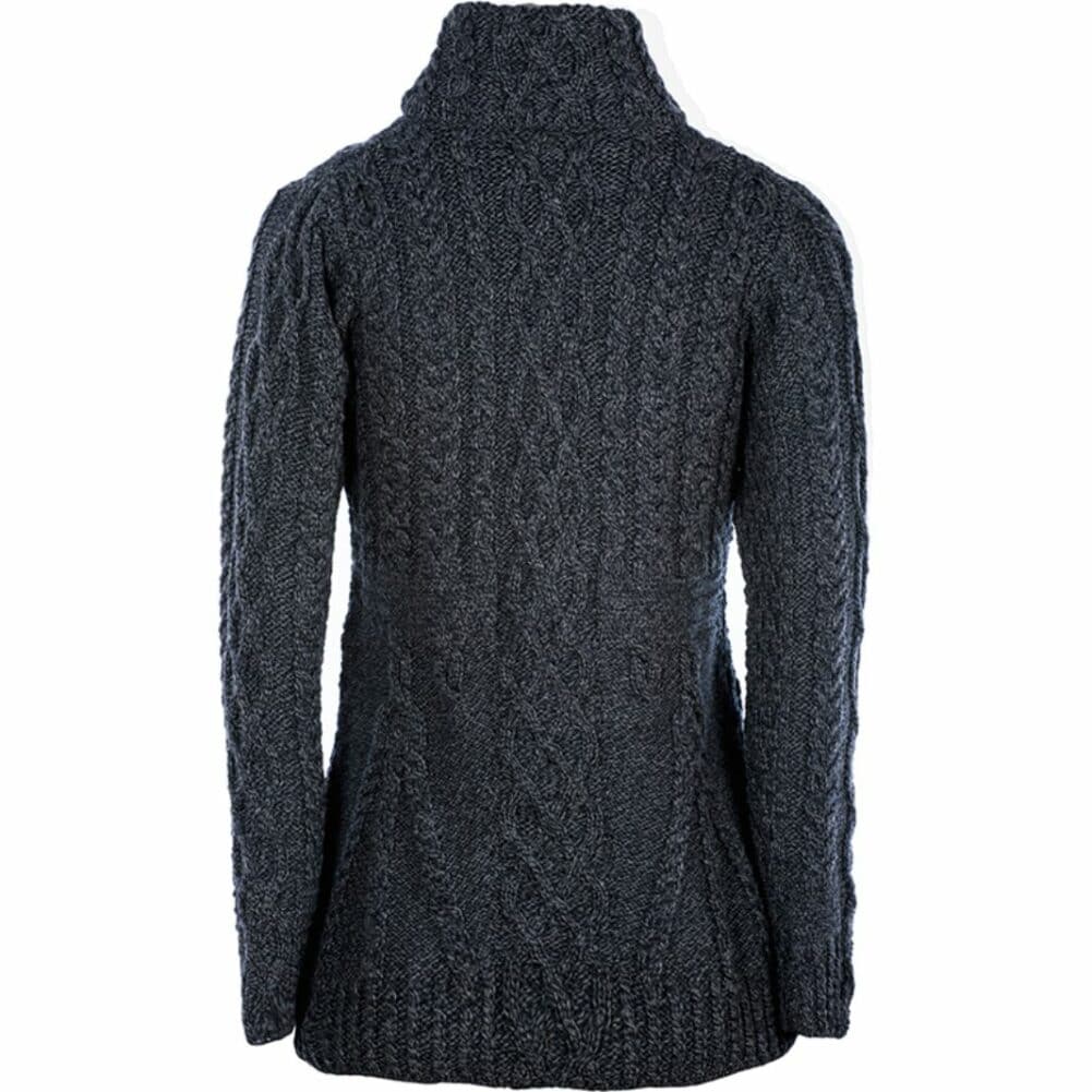 Irish Wool Cable Knit Cardigan For Women – Gray – Celtic Clothing Company