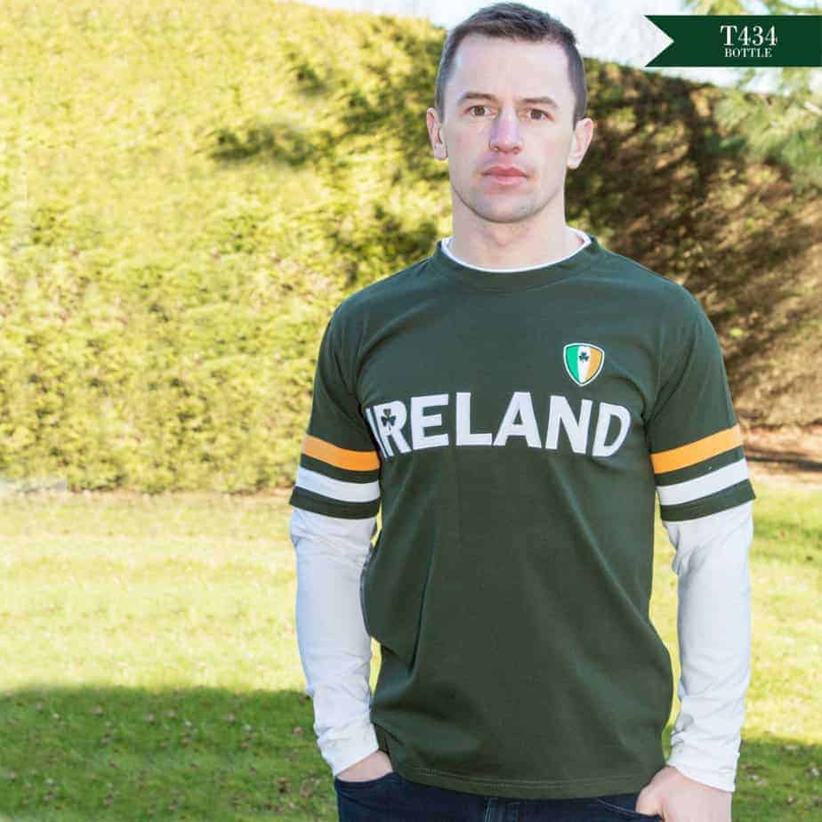 Irish T Shirt – Long Sleeve Retro Style – Celtic Clothing Company