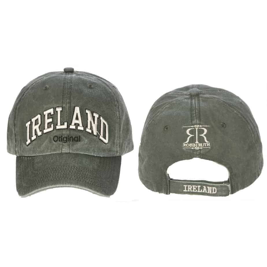 Ireland Embroidered Baseball Cap – Olive – Celtic Clothing Company