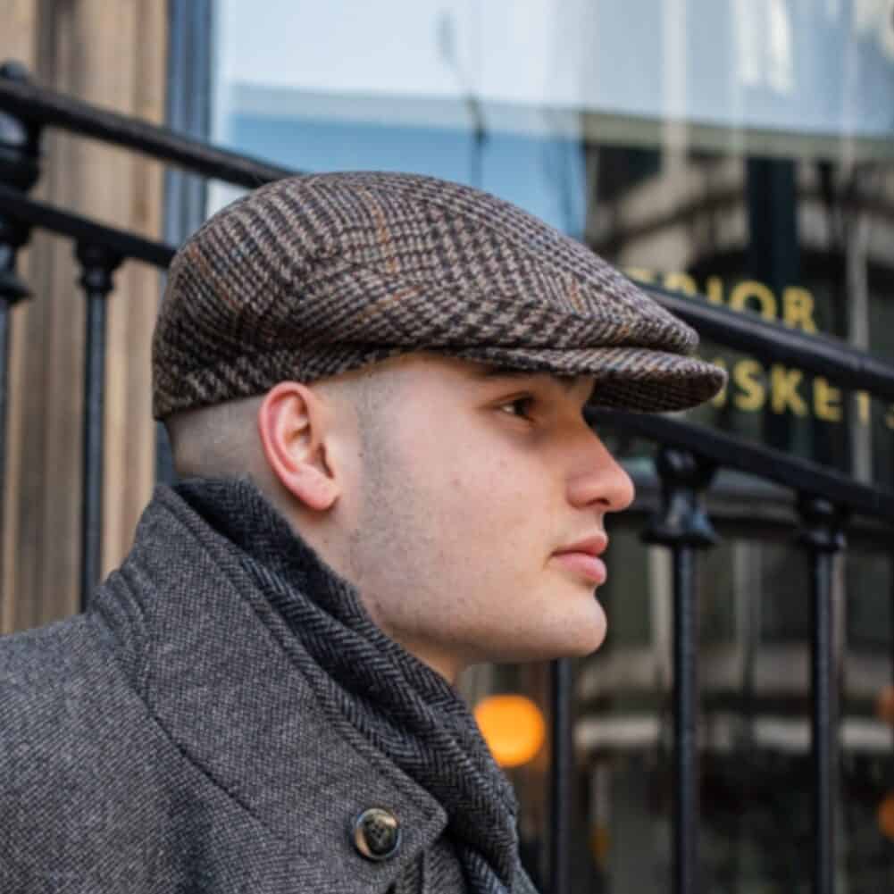 Traditional Irish Wool Kerry Cap – Brown Check – Celtic Clothing Company