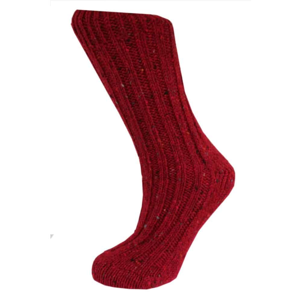 Irish Country Women’s Wool Socks – Red – Celtic Clothing Company