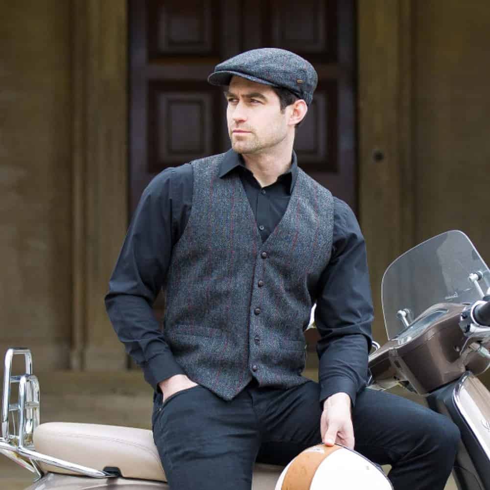 Irish Tweed Vest for Men – Dark Gray – Celtic Clothing Company