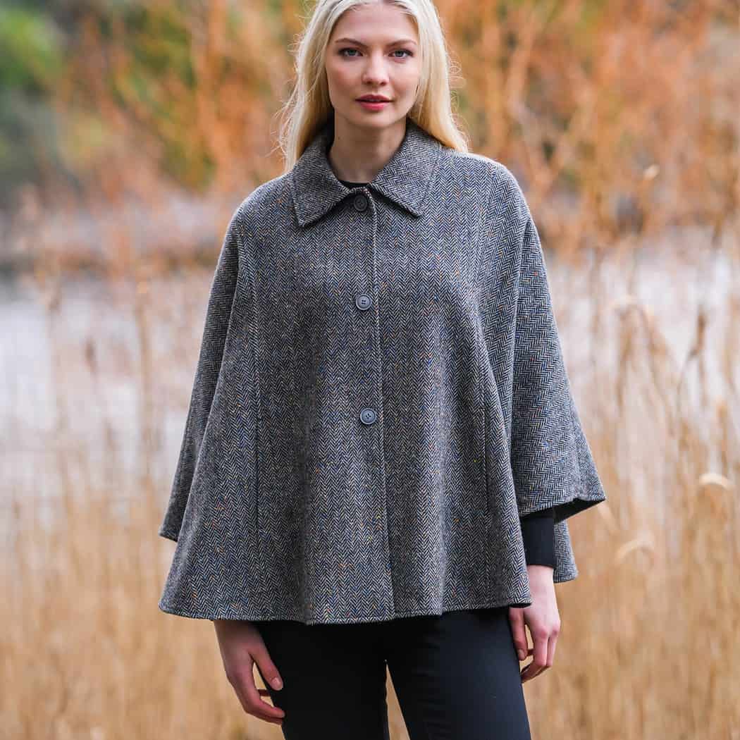 Country Cape - Gray Herringbone | Celtic Clothing Company