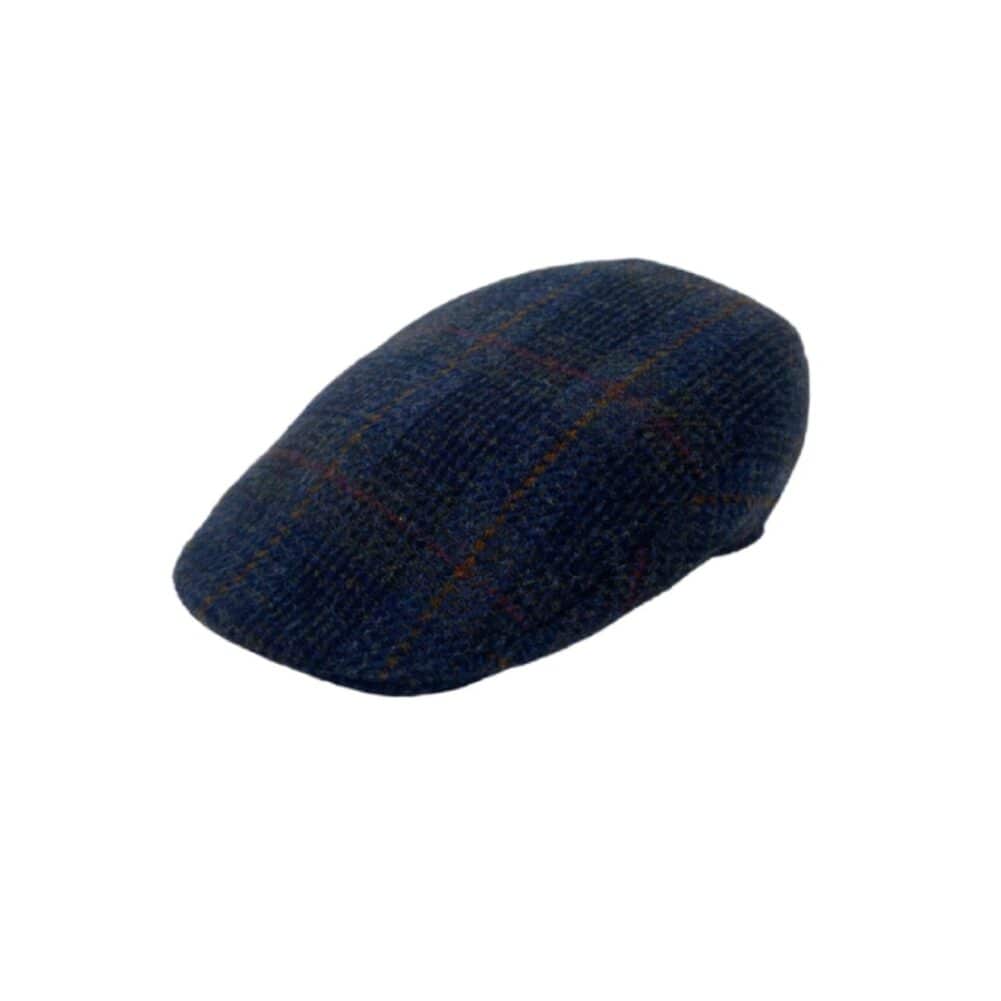 Traditional Irish Touring Cap – Navy and Moss Green Check – Celtic Clothing Company