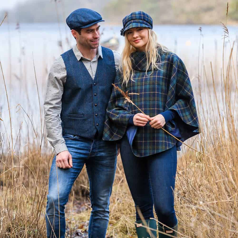 Irish Tweed Vest For Men – Blue – Celtic Clothing Company