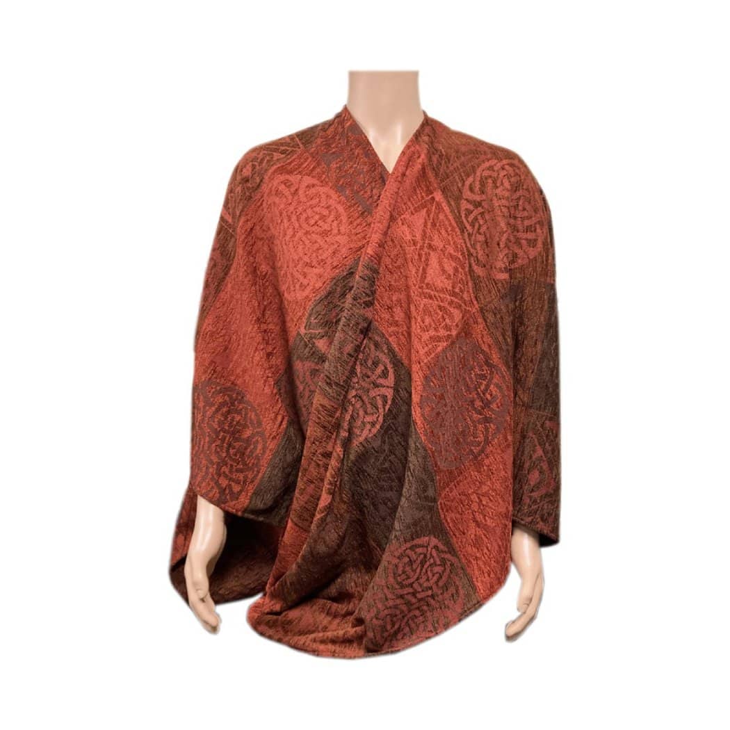 Celtic Knot Ruana - Red | Celtic Clothing Company