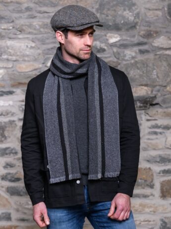 Irish Wool Kerry Cap – Gray Herringbone – Celtic Clothing Company