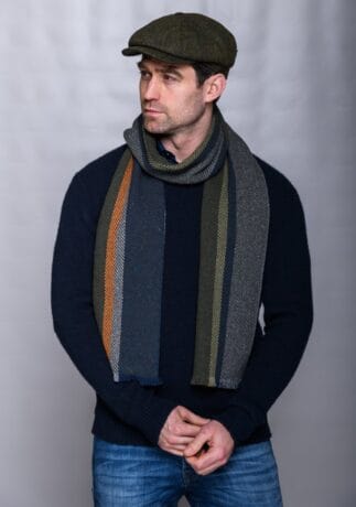 Traditional Donegal Tweed Driving Cap – Green – Celtic Clothing Company