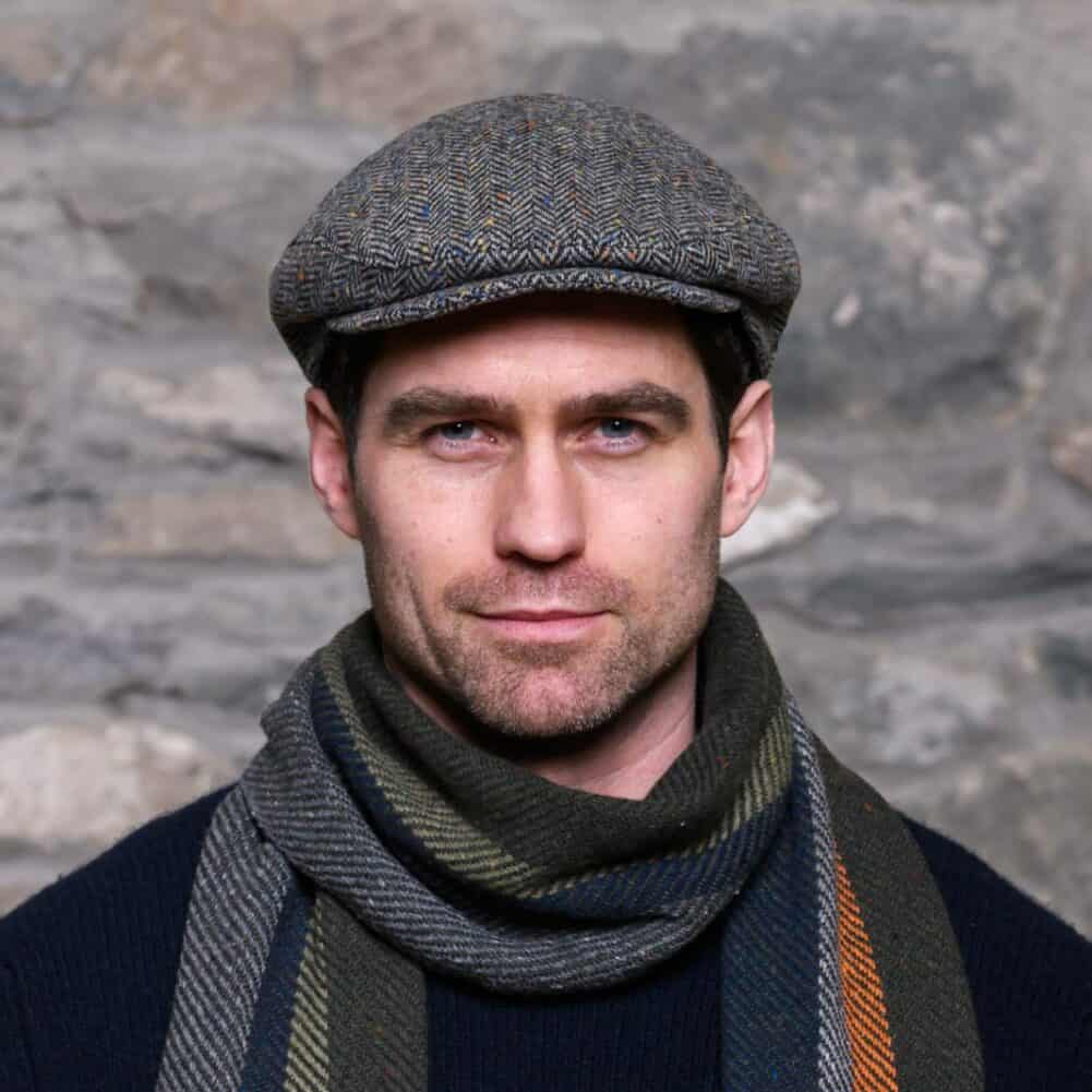 Ivy Trinity Cap – Gray Herringbone – Celtic Clothing Company