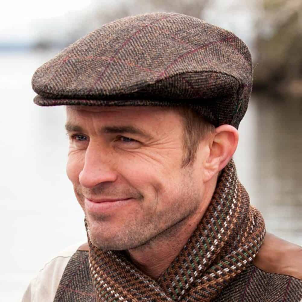 Irish Tweed Trinity Flat Cap – Dark Brown – Celtic Clothing Company