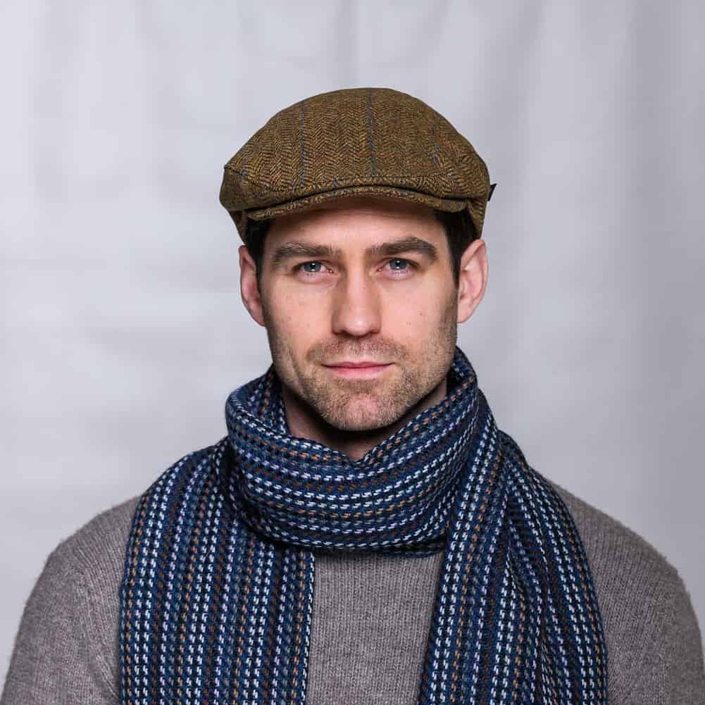 Irish Wool Trinity Flat Cap – Brown – Celtic Clothing Company