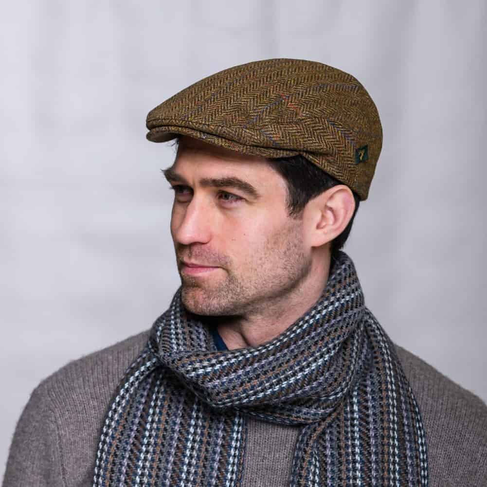 Irish Wool Trinity Flat Cap – Brown – Celtic Clothing Company
