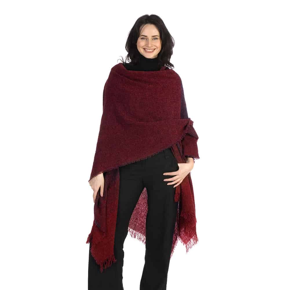 Celtic Ruana Wrap – Red – Celtic Clothing Company